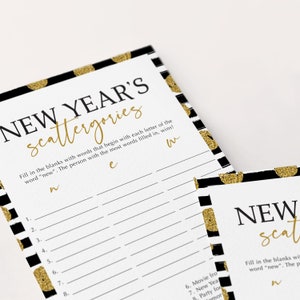 New Years Eve Games Bundle Printable New Year Games for Families New ...