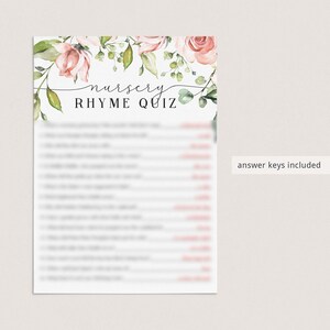 Floral Baby Shower Games Bundle Printable Blush Babyshower Games ...