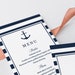 Nautical Menu Template Sailor Baby Shower Decorations Nautical Wedding ...