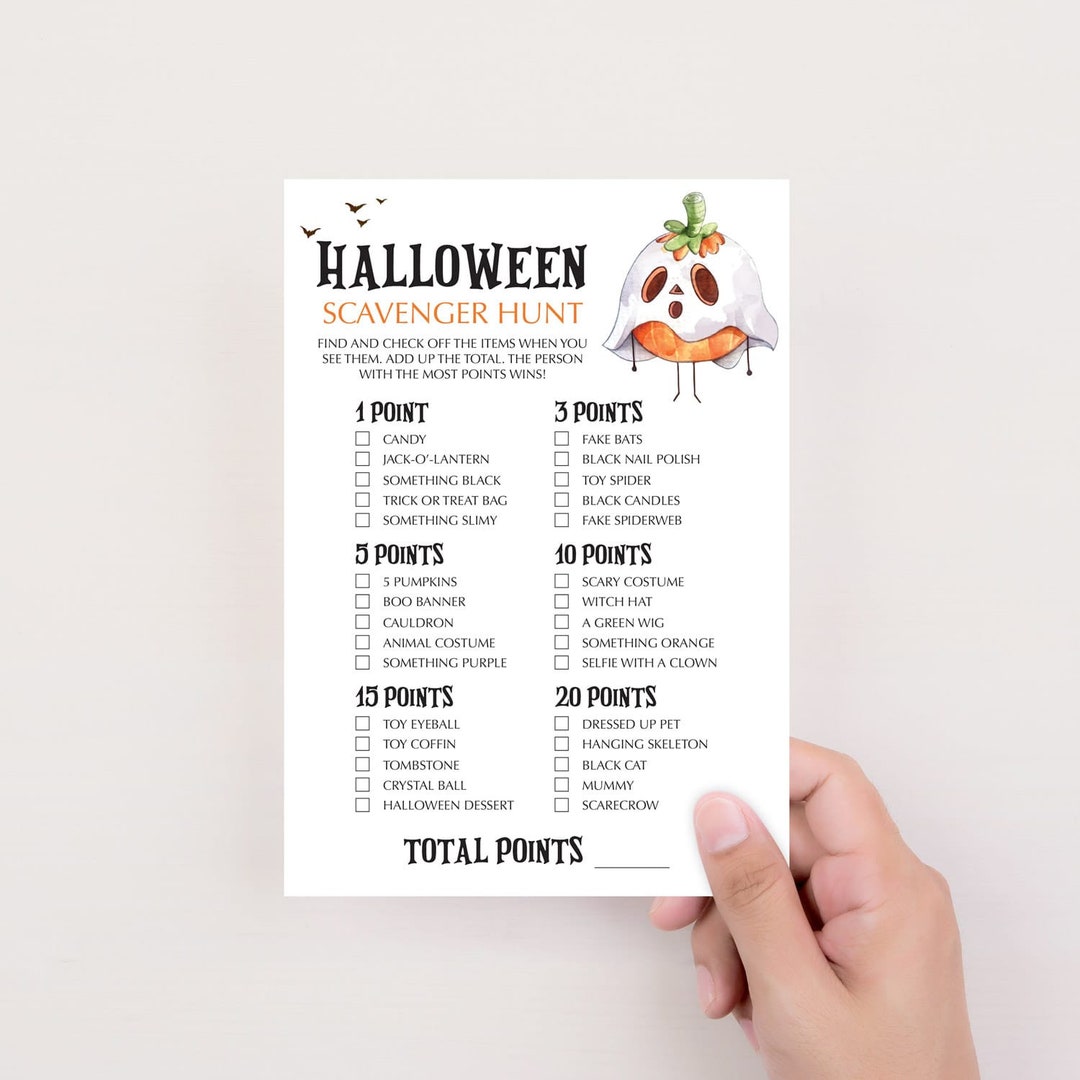 Halloween Scavenger Hunt Game Virtual Scavenger Hunt Halloween Party ...