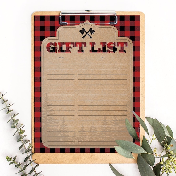 Printable Gift List for Baby Shower Gift Log Instant Download | Etsy