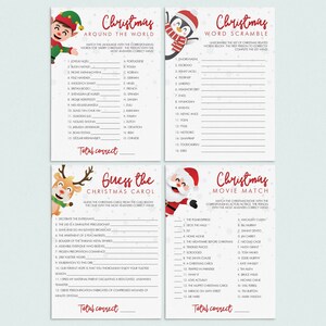 Virtual Holiday Games Bundle Printable Christmas Games for Zoom Guess ...
