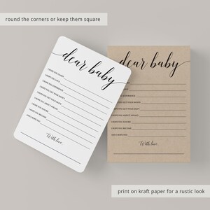 Dear Baby Wishes Cards Baby Shower Dear Baby Card Simple Baby Shower ...