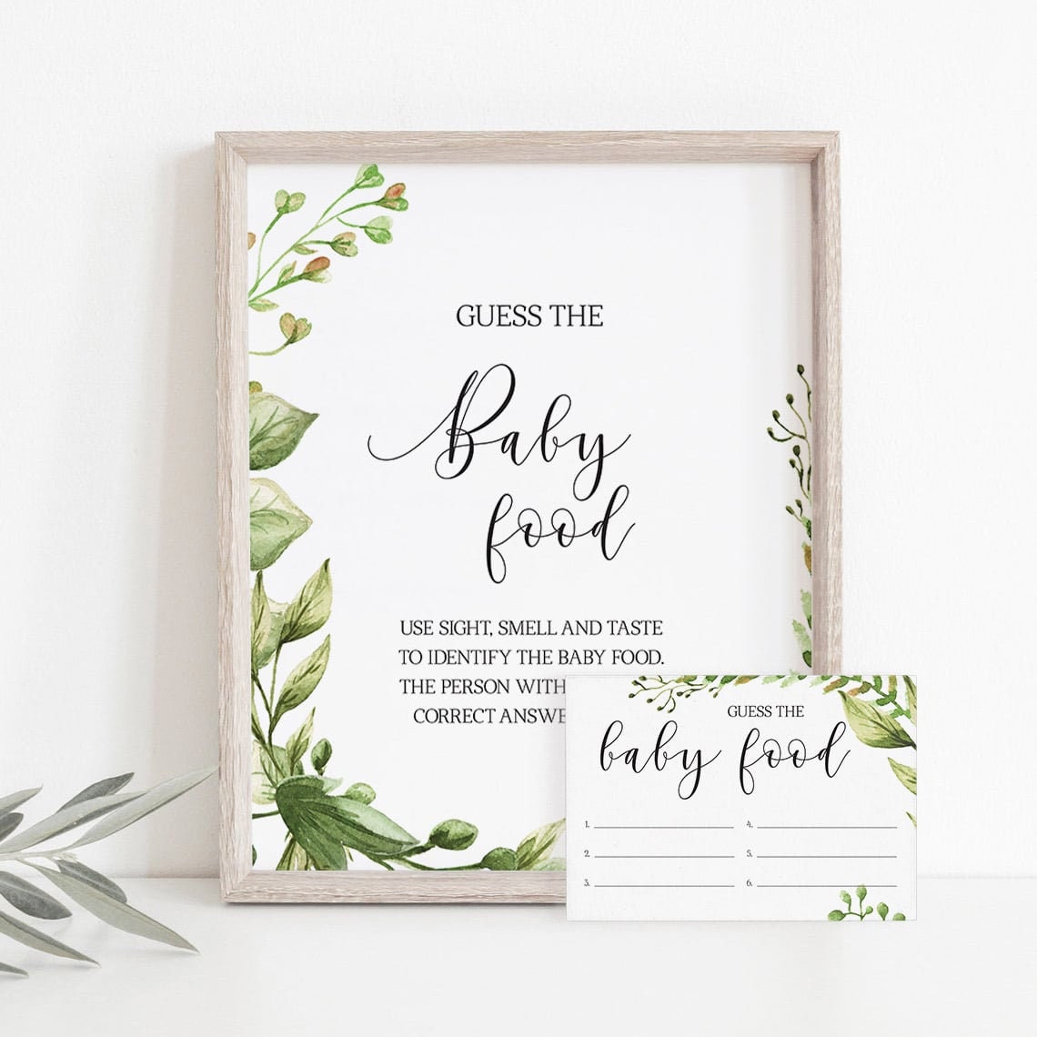 Guessing Games for Baby Shower Greenery Decorations Gender - Etsy