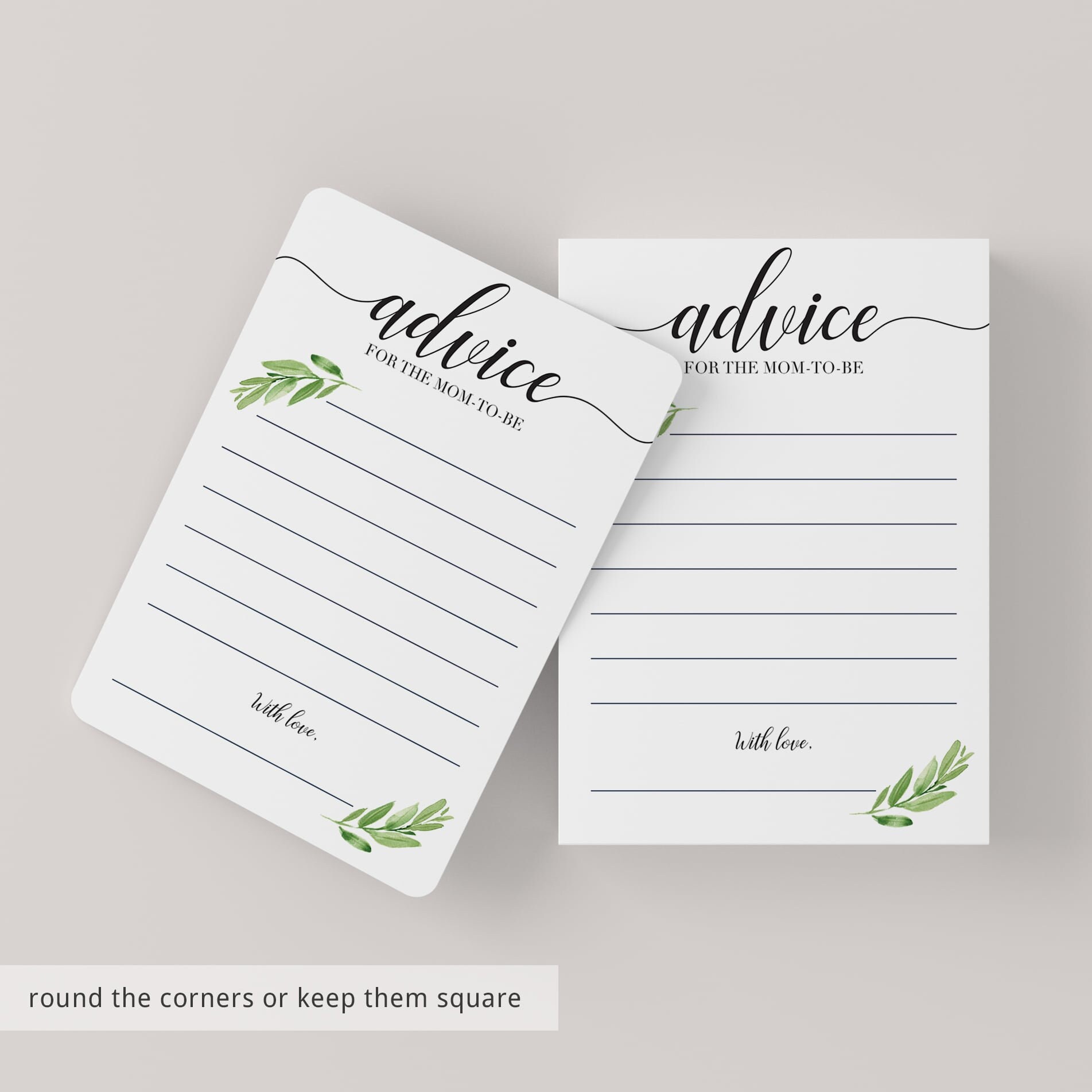 Advice Card for Baby Shower Advice Cards Printable Advice | Etsy