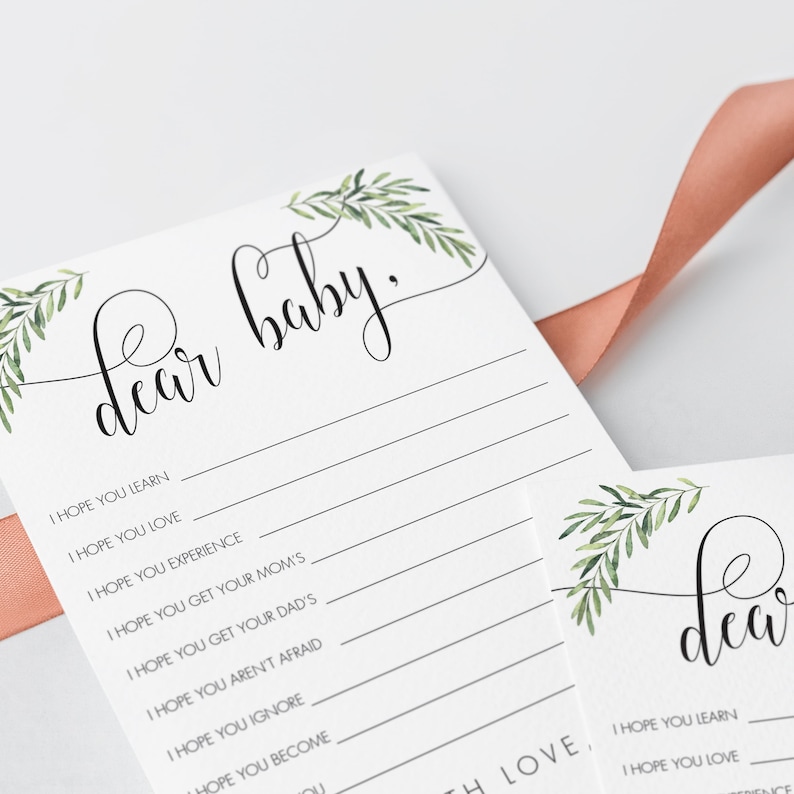 Leaf Baby Shower Games Pack Printable Green Babyshower Advice | Etsy