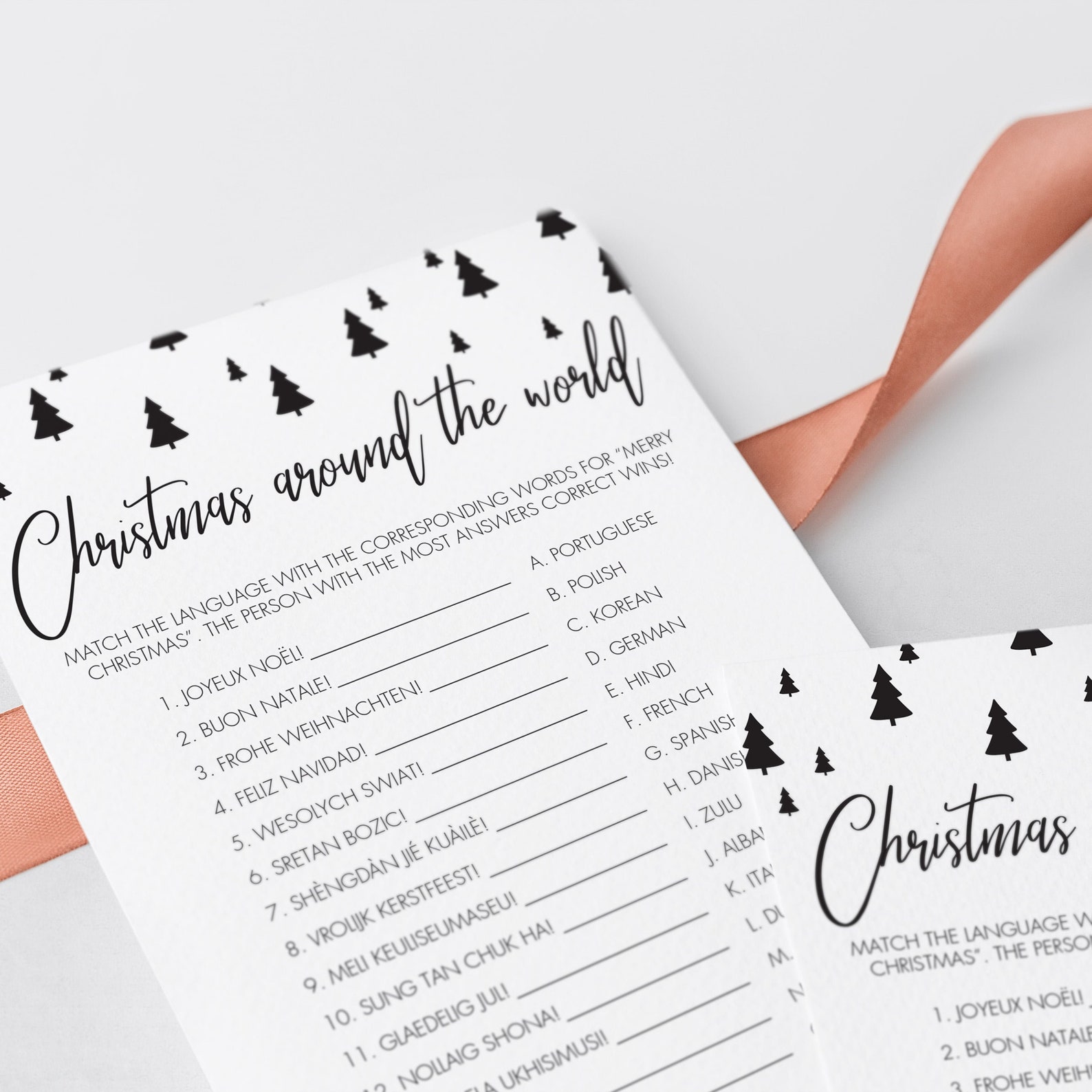 Winter Wonderland Christmas Games Set Nordic Christmas - Etsy