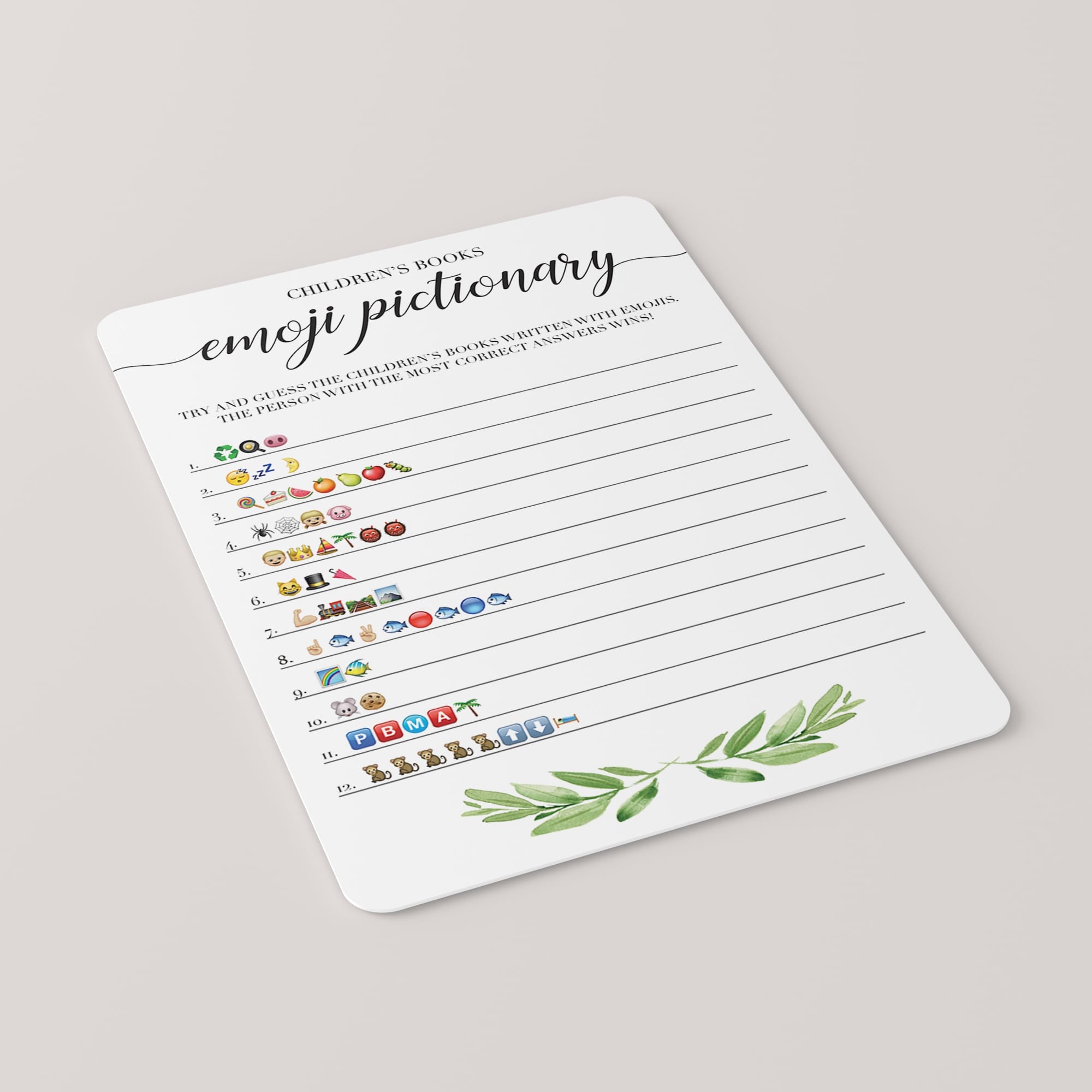 Virtual Emoji Pictionary Game for Baby Shower Zoom Baby Shower | Etsy