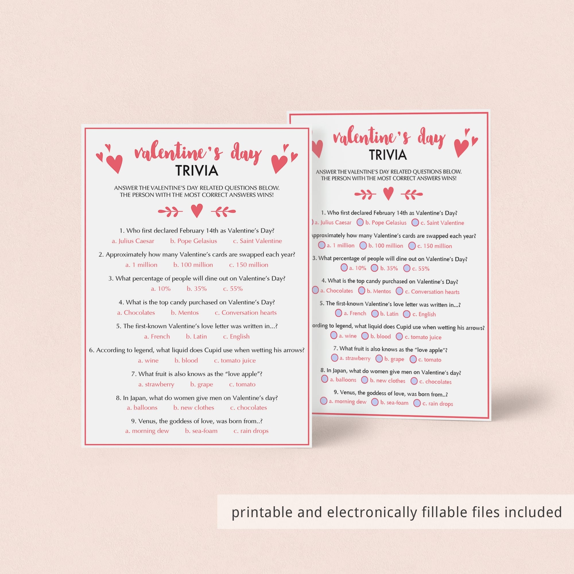 Zoom Valentines Day Game Printable and Fillable Valentines Day | Etsy