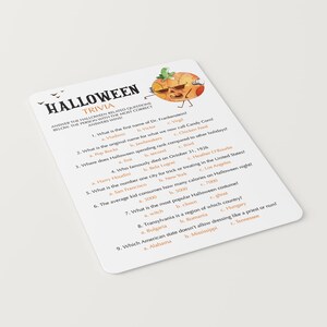 Halloween Trivia Printable Halloween Party Games for Adults Fun ...