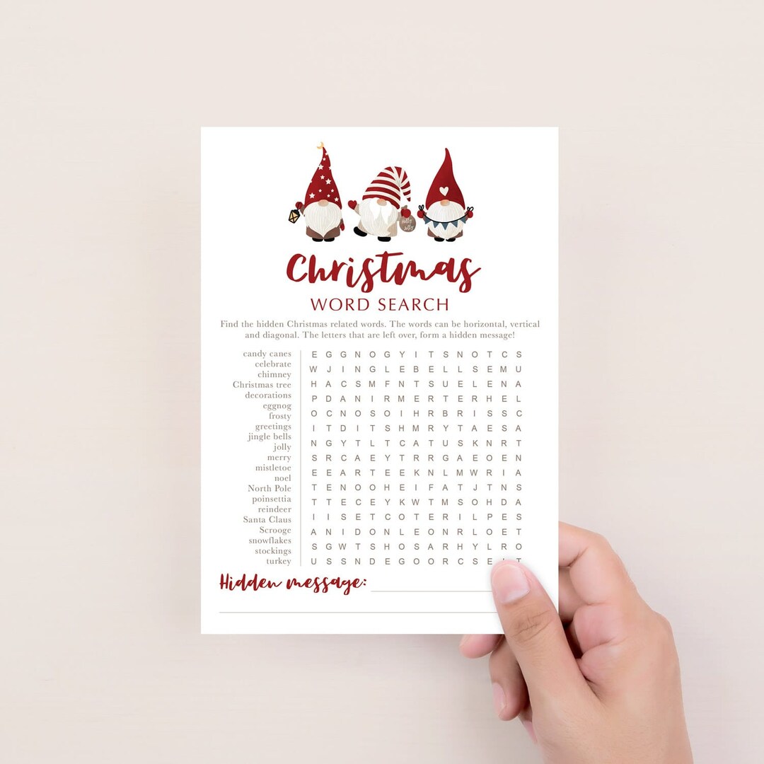 Christmas Word Search Game Printable Christmas Word Games Christmas ...