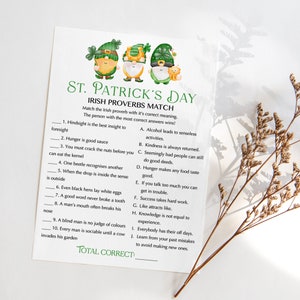 Editable St Patricks Day Games Bundle Instant Download Cute Gnomes ...