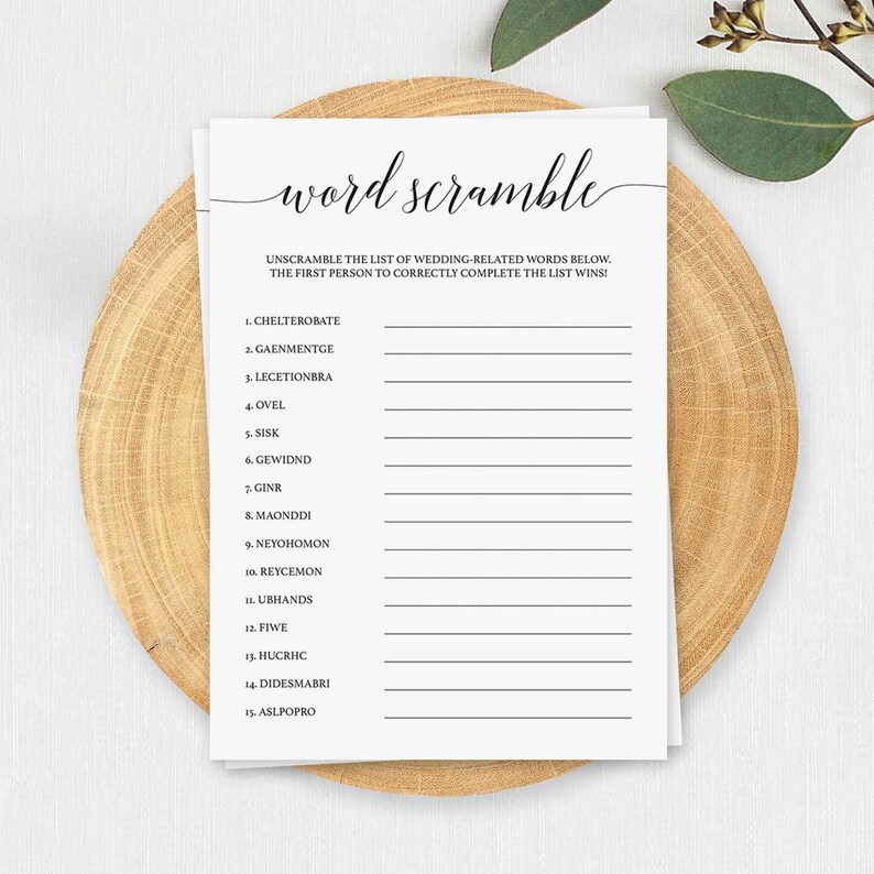 Wedding Word Scramble Answer Key Included Bridal Shower Word Etsy wedding-word-scramble-answer-key-included-bridal-shower-word-etsy