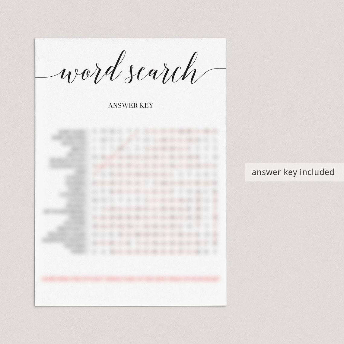 Baby Word Search Game Calligraphy Baby Shower Word Search - Etsy