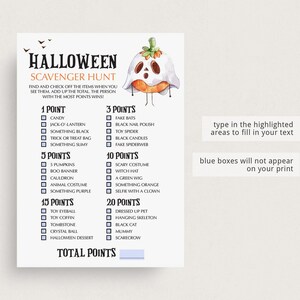 Halloween Scavenger Hunt Game Virtual Scavenger Hunt Halloween Party ...