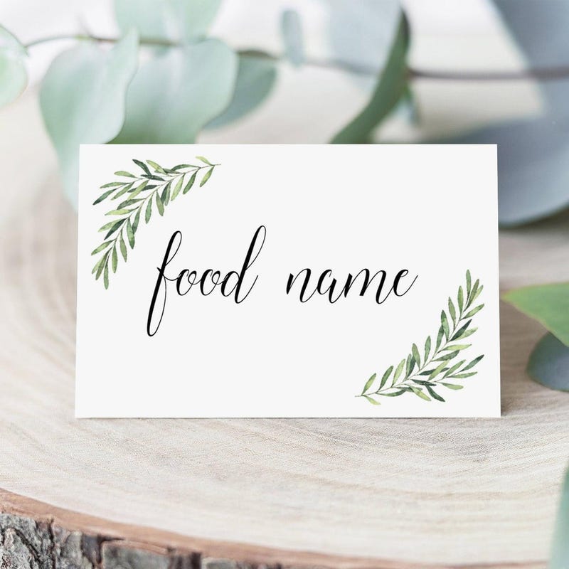 Buffet Menu Tags - Etsy