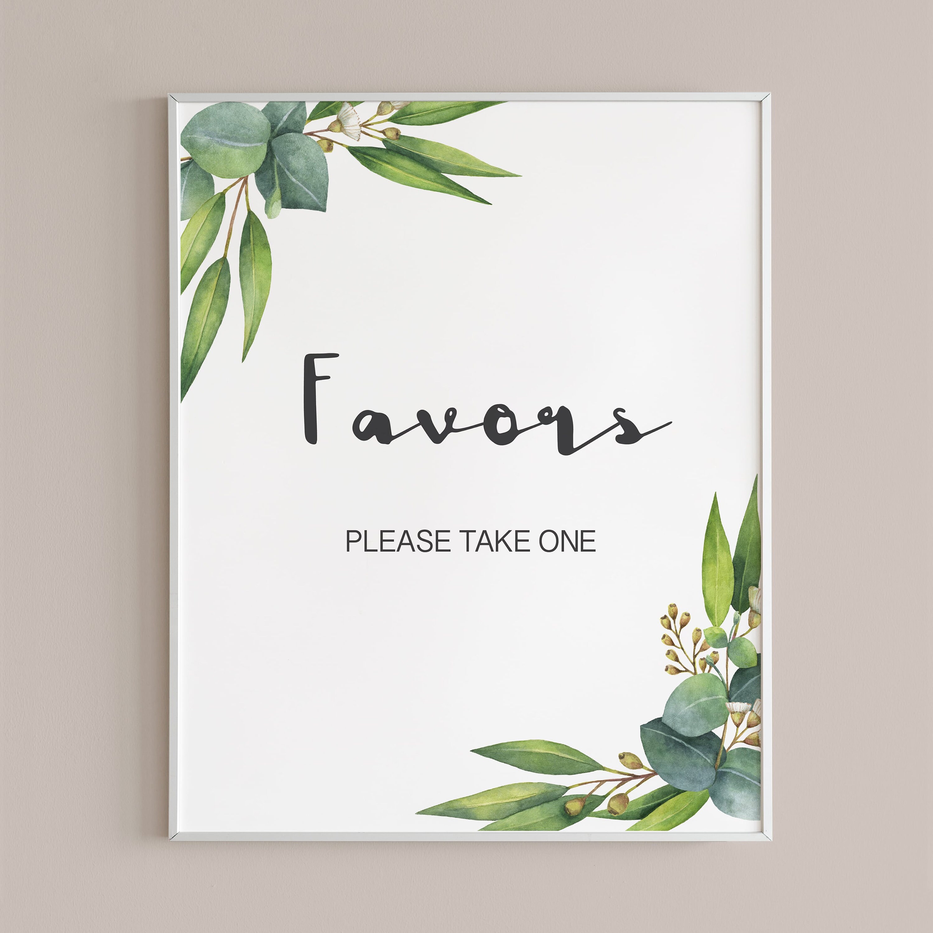 Greenery Baby Shower Signs Pack Green Leaves Welcome Sign | Etsy