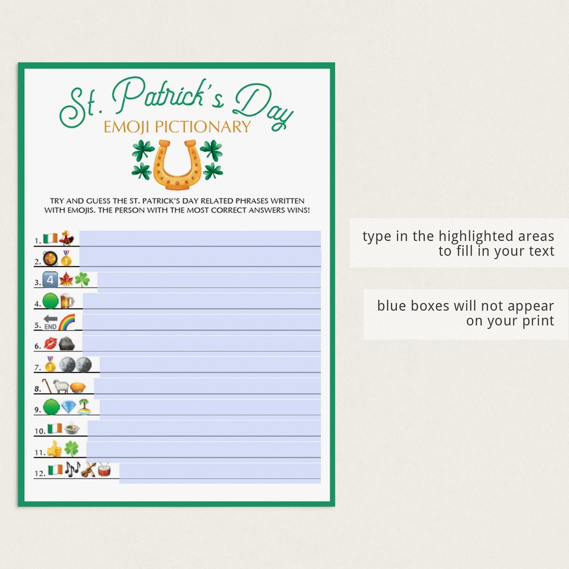 Zoom St Patricks Day Games Package Virtual Saint Patricks Party Games ...
