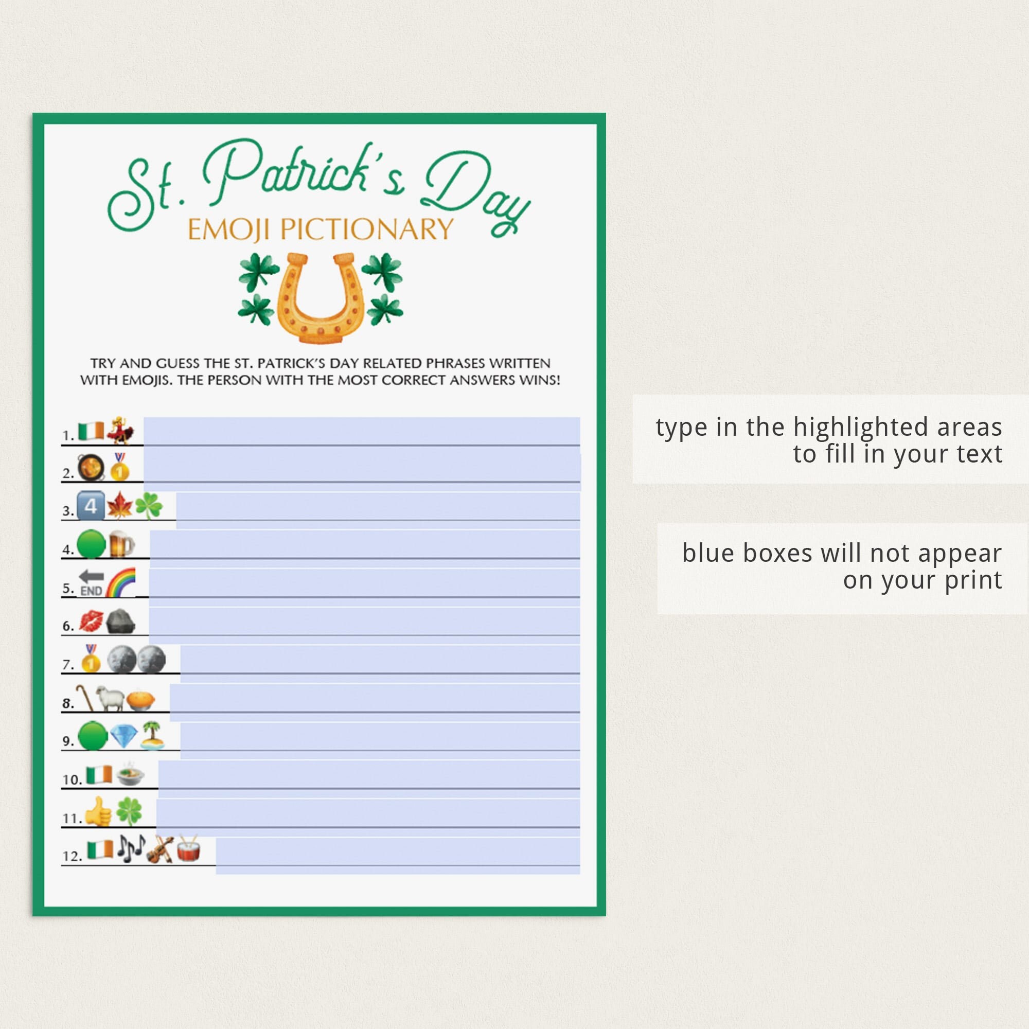 Zoom St Patricks Day Games Package Virtual Saint Patricks Party Games ...