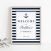 Nautical Birthday Welcome Sign Template Beach Welcome Sign for - Etsy