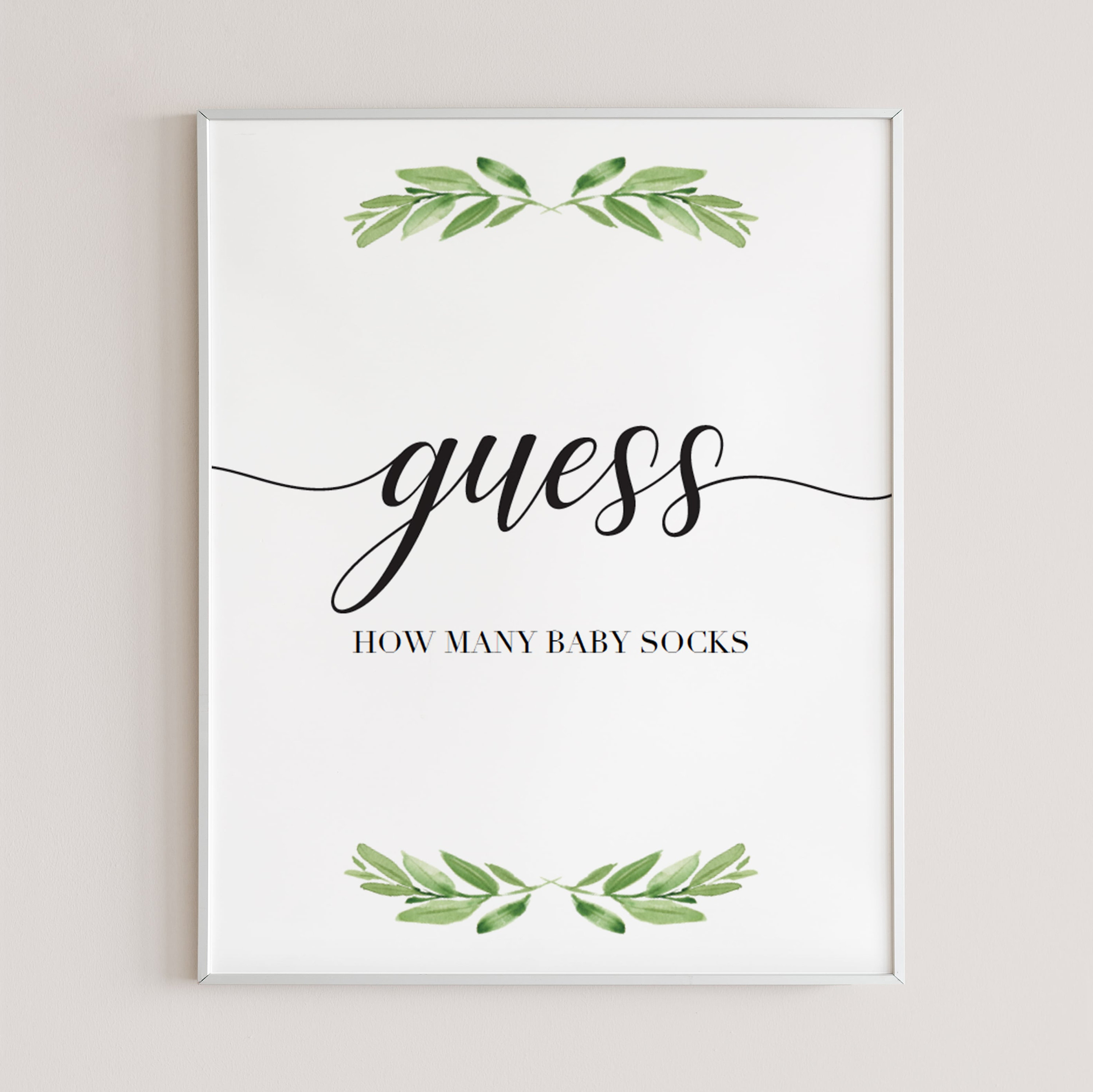 Guess How Many Baby Shower Sign and Game Printable Editable | Etsy