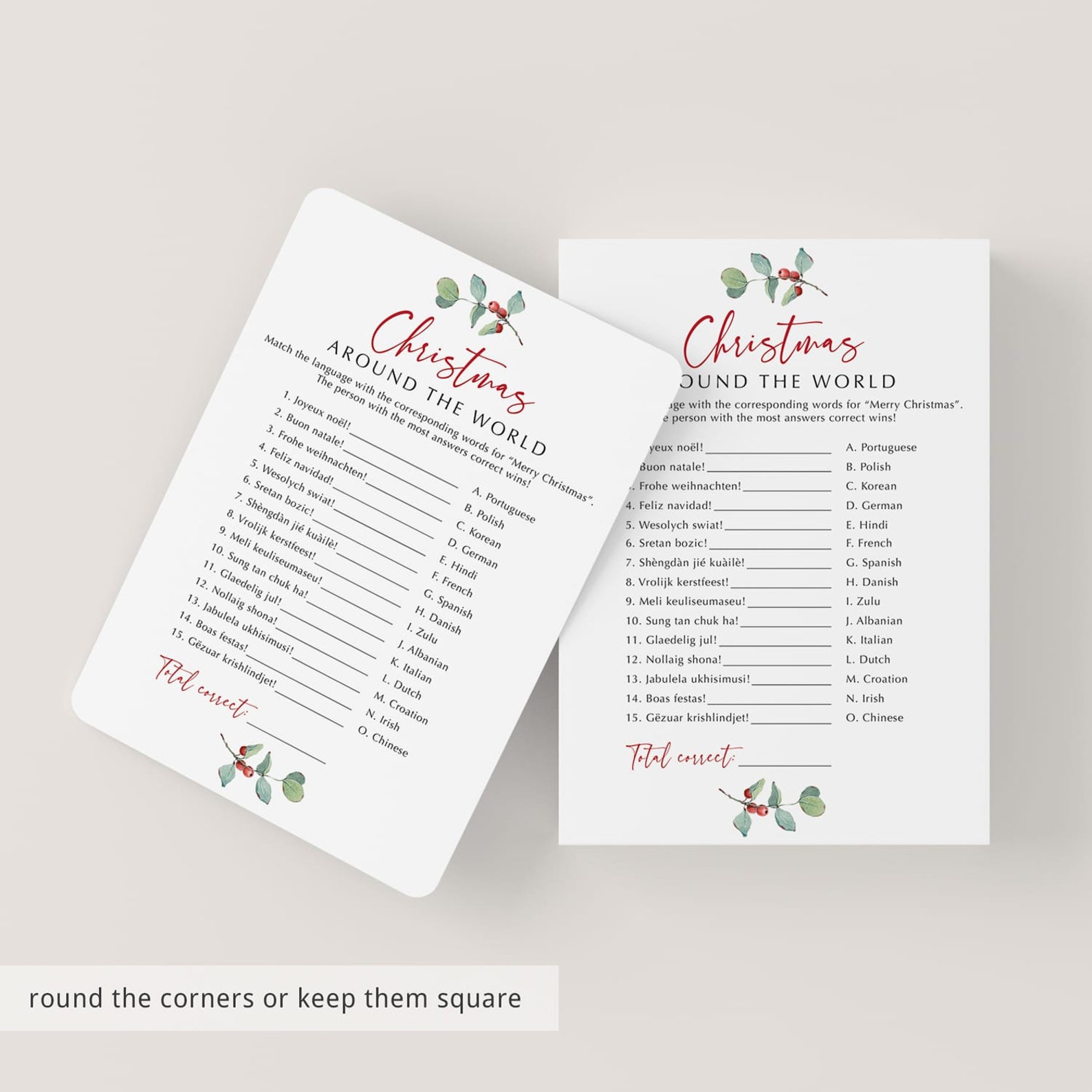 Christmas Games Bundle Printable Holiday Party Games Family | Etsy