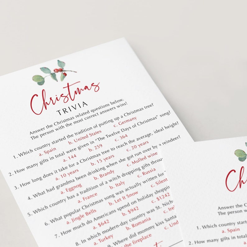 Christmas Games Bundle Printable Holiday Party Games Family | Etsy