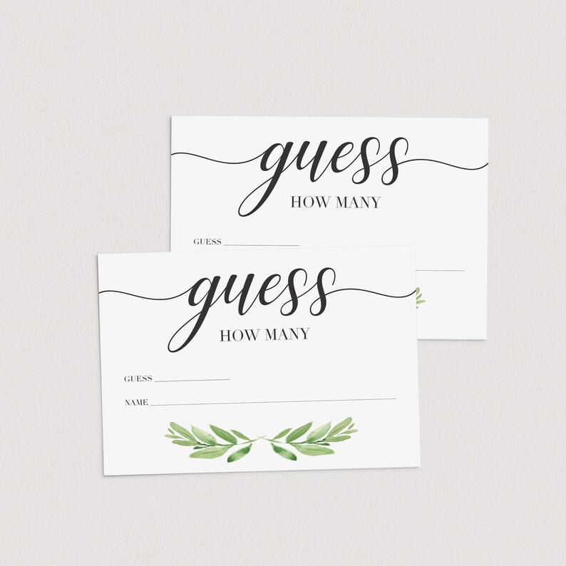 Guess How Many Baby Shower Sign and Game Printable Editable | Etsy