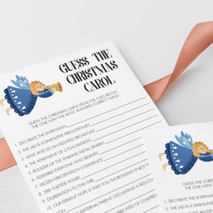Guess the Christmas Carol Game Christmas Carol Trivia Game Fun Holiday ...