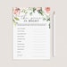 Floral and Greenery Baby Shower Games Package Printable Baby Word ...
