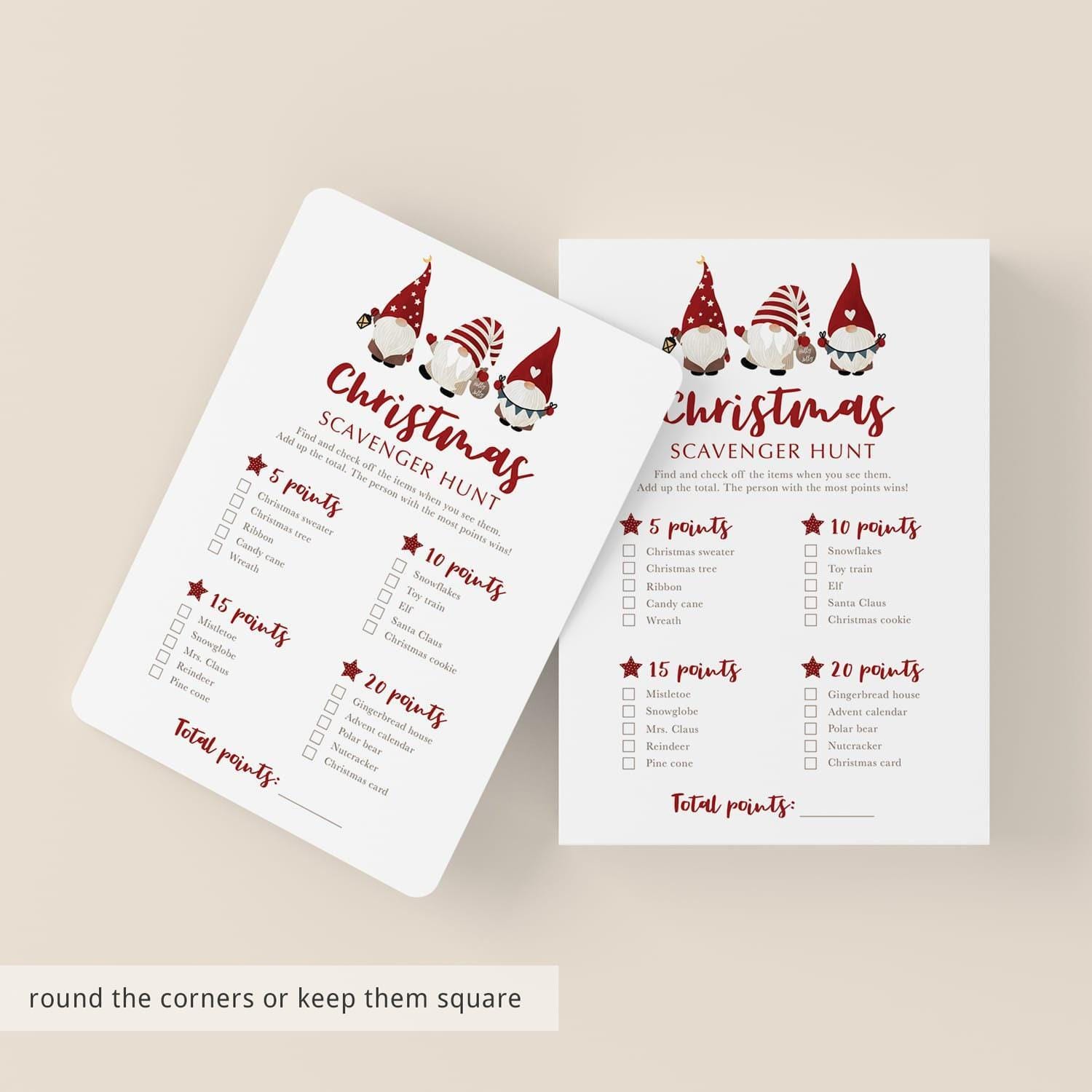 Christmas Gnomes Christmas Games Bundle Printable Holiday Office Party ...