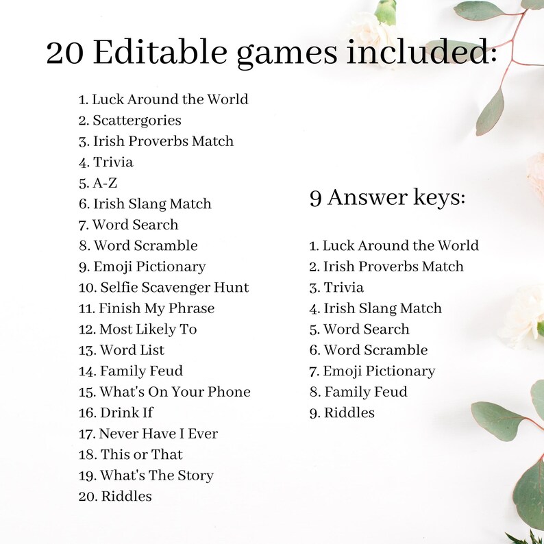 St Patricks Day Games Adults St Paddys Day Printable St Patrick Games ...