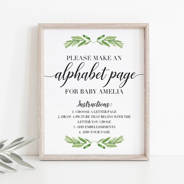 Babys First Alphabet Book Sign - Etsy