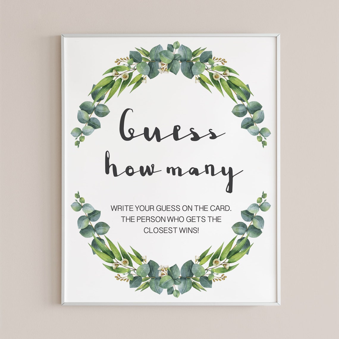 Guessing Game Sign and Cards Guess How Many Are in the Jar - Etsy