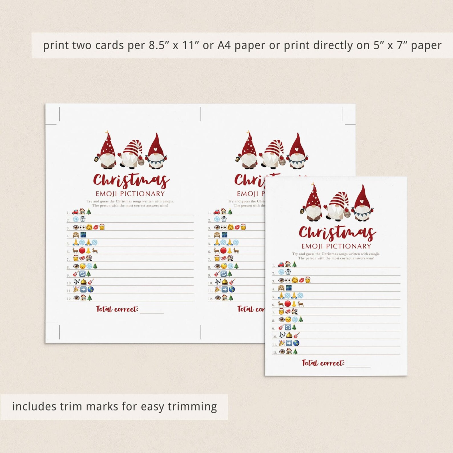Emoji Pictionary Christmas Carol Game Printable Christmas - Etsy