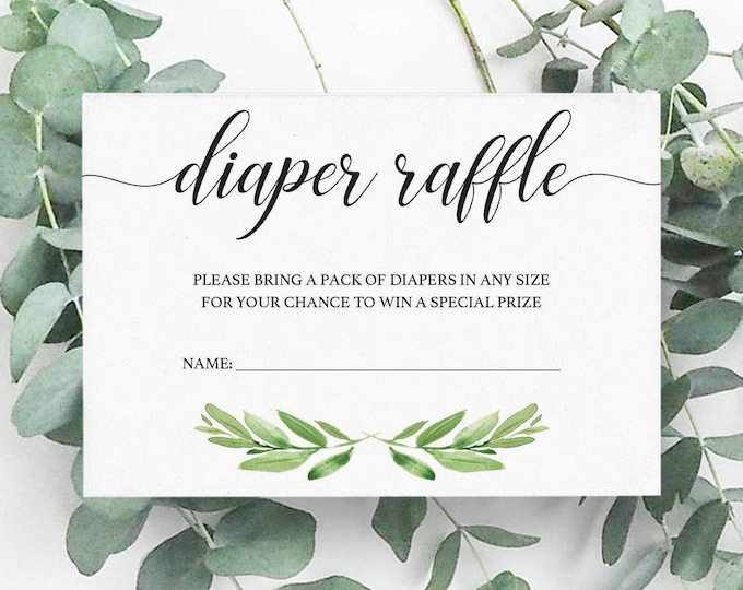Baby Shower Display Shower Insert Instant Download Calligraphy Bridal ...