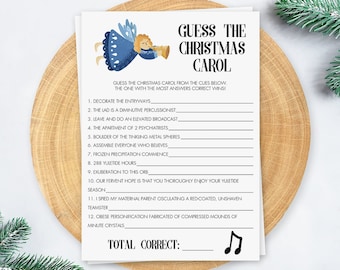Guess the Christmas Carol | Etsy