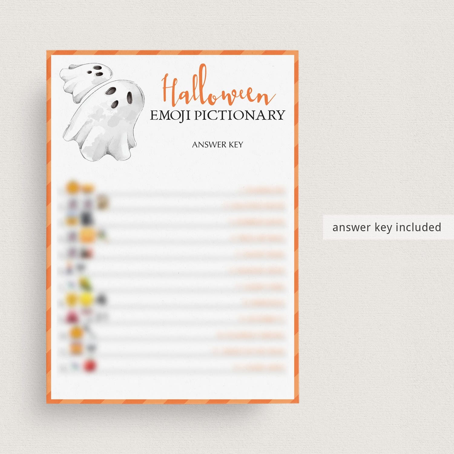 Halloween Emoji Pictionary Game Halloween Party Game Printable - Etsy
