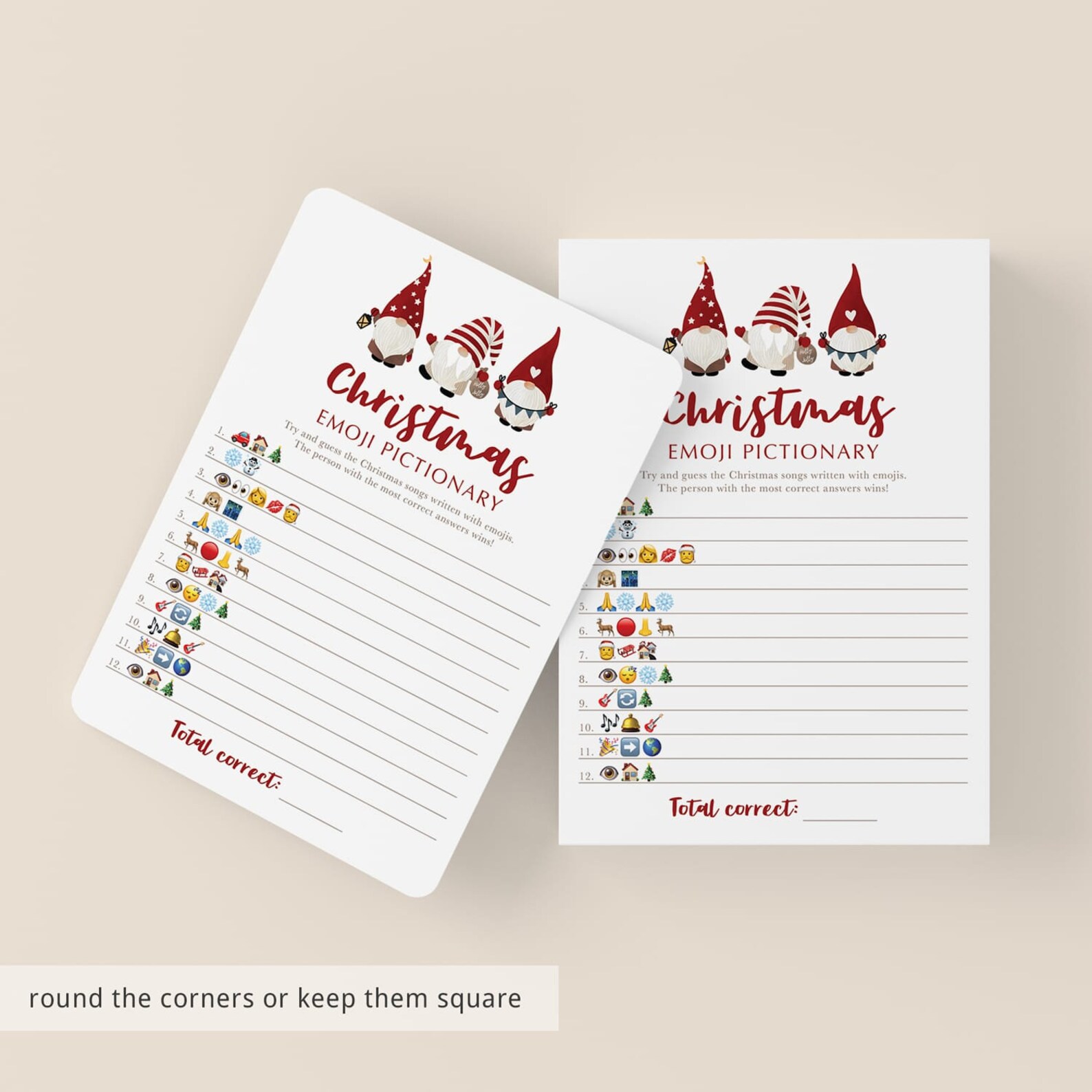 Emoji Pictionary Christmas Carol Game Printable Christmas - Etsy