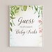 Guess How Many Baby Shower Game Cards and Sign Botanical Baby - Etsy Canada