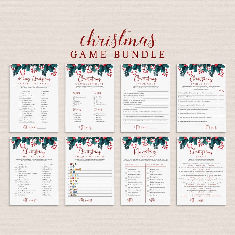 Virtual Christmas Games for Virtual Party Games Bundle - Etsy