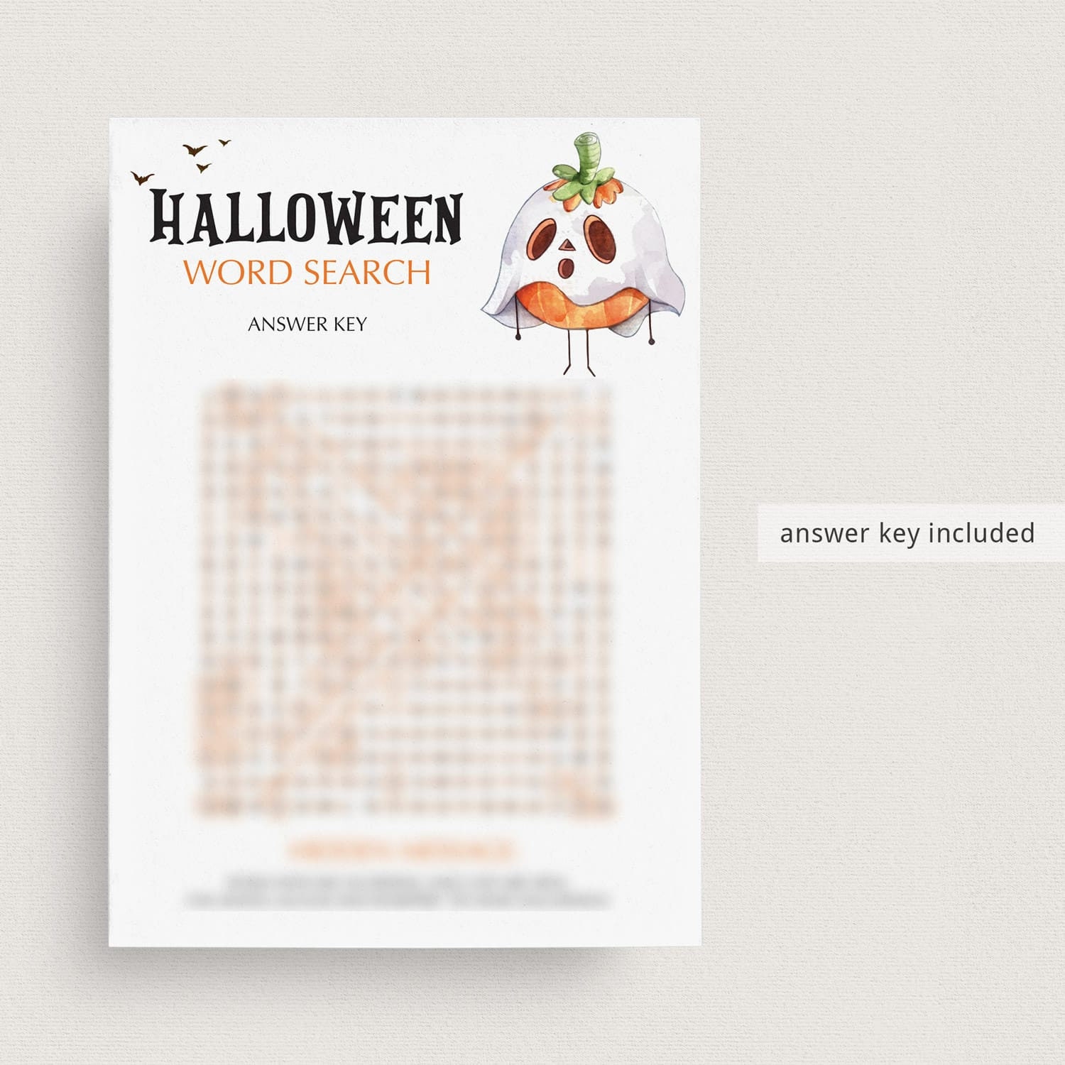 Word Search Halloween Themed Party Games Printable Halloween | Etsy