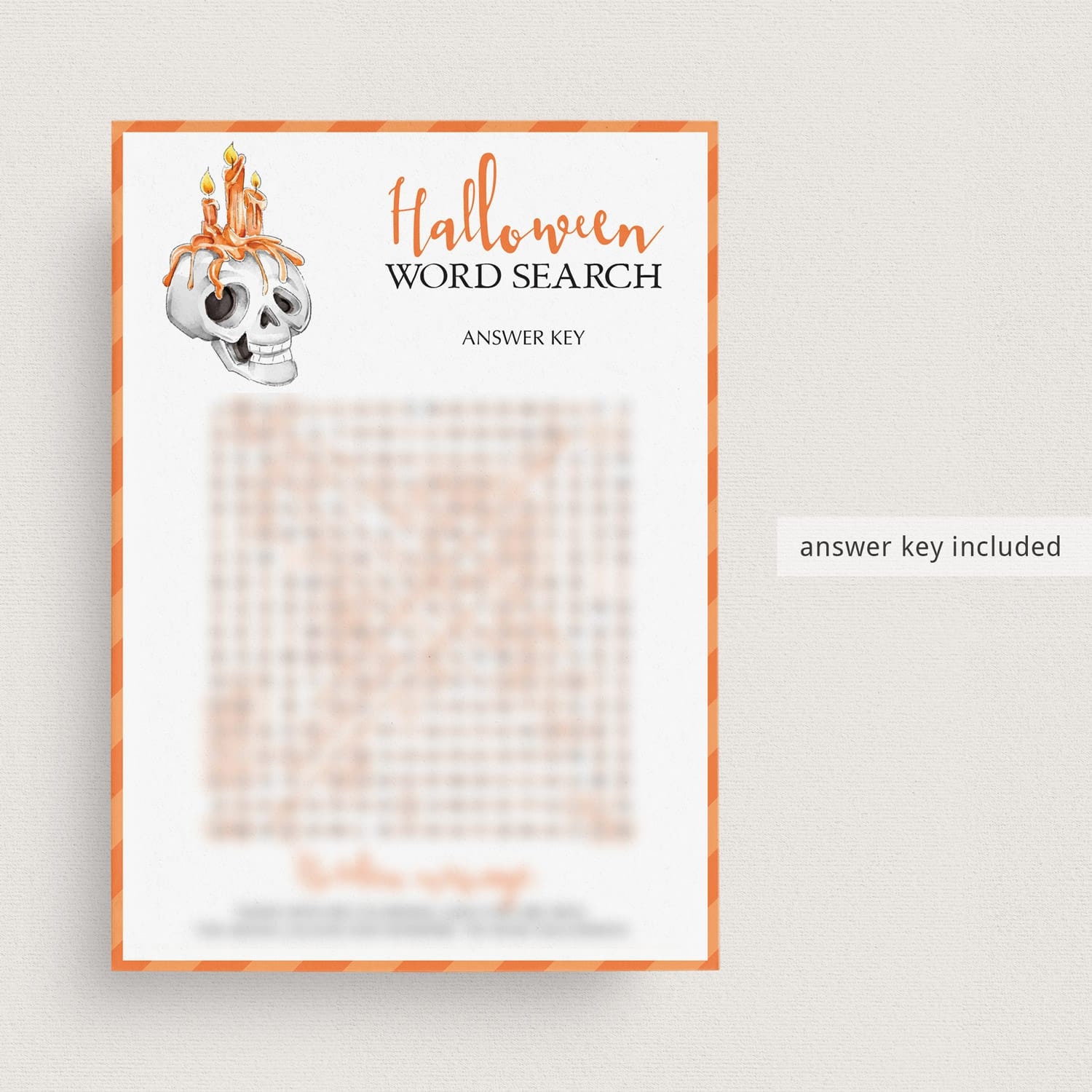 Halloween Word Search Game Fun Halloween Activities for Kids - Etsy
