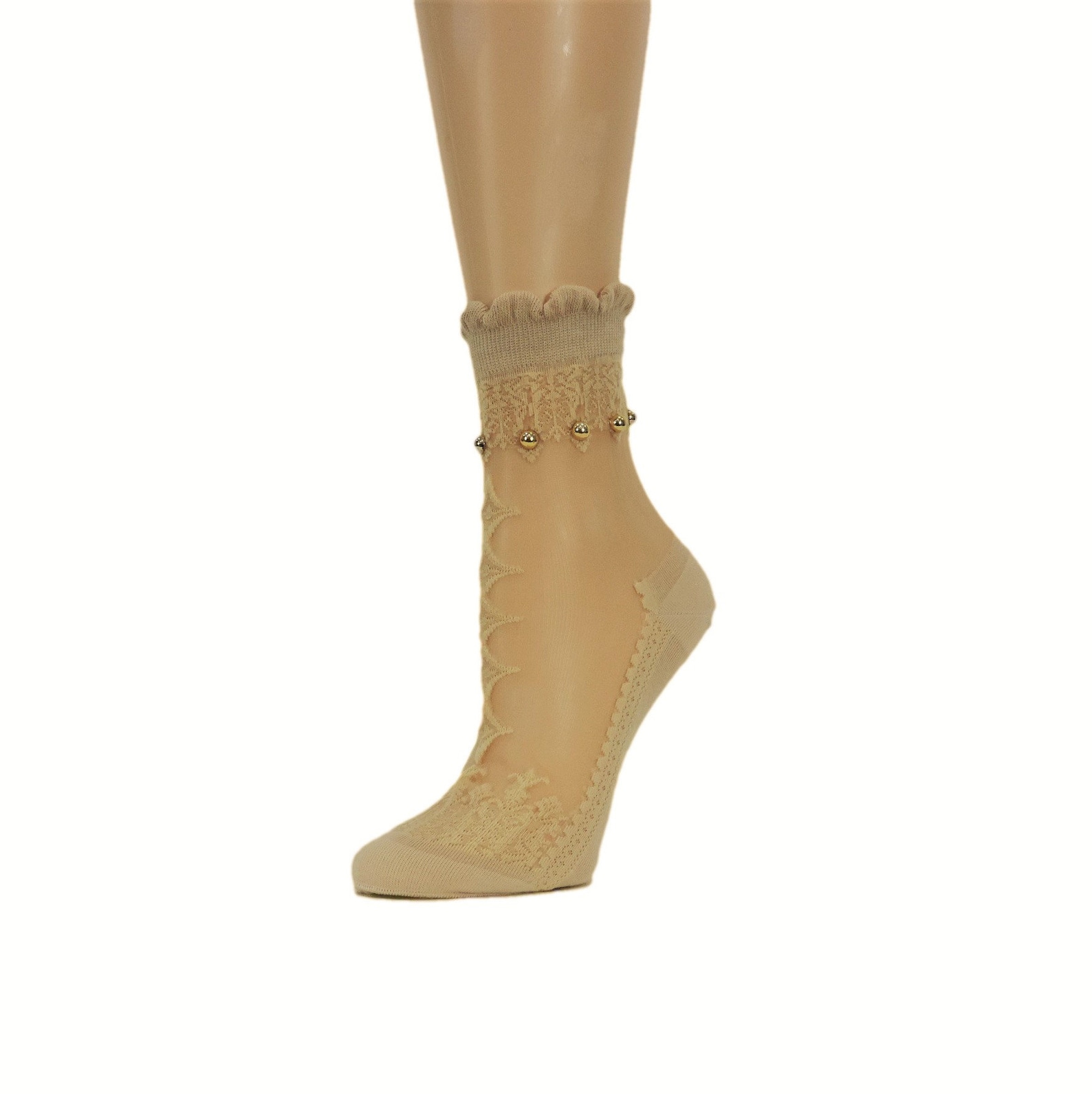 Hand Pearl Bead Work/women Sheer Socks/beautiful Women Socks/ - Etsy