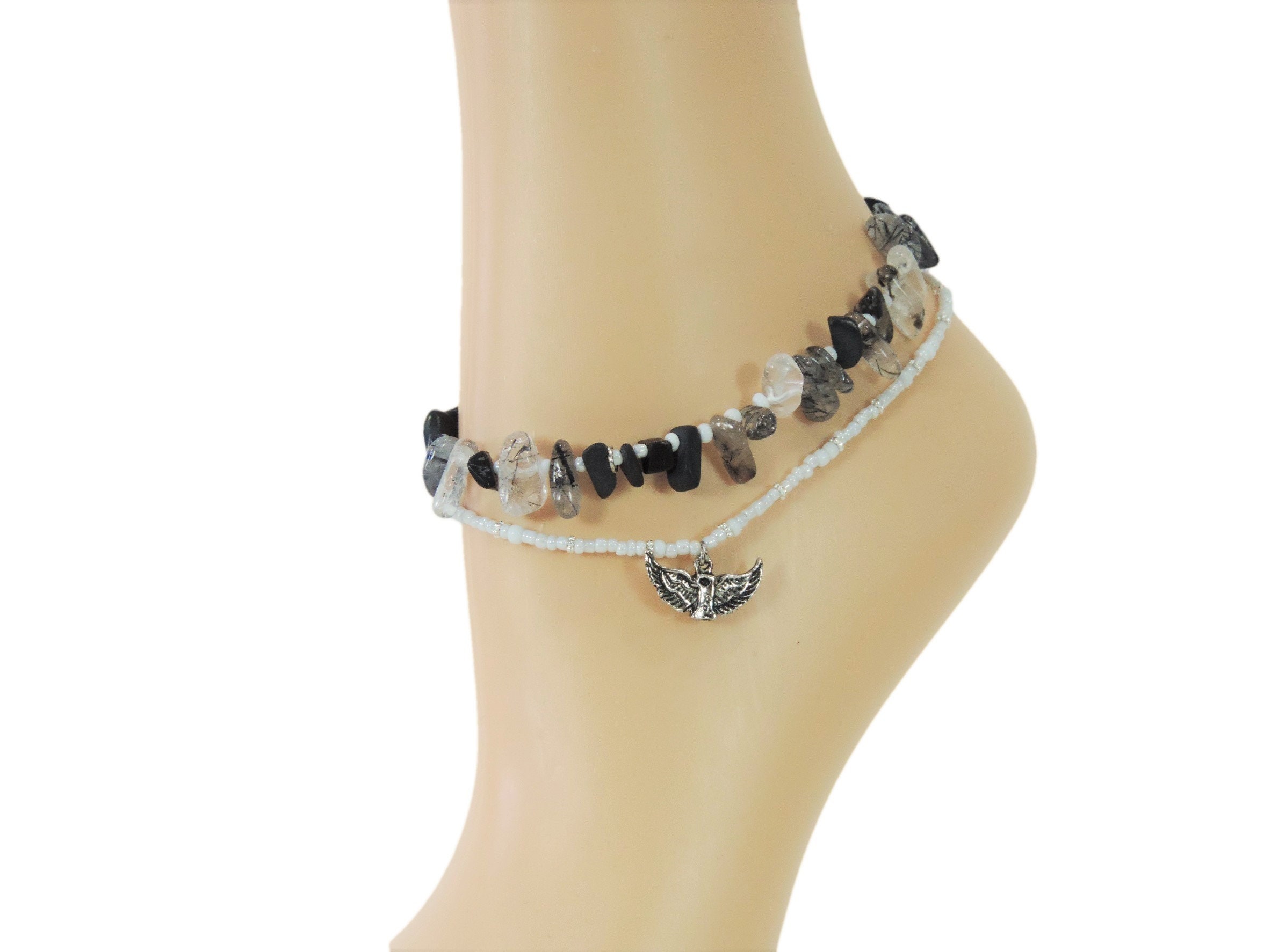 Handmade Clay Anklets/beaded Anklets/stone Anklets/diy Anklets/leather ...