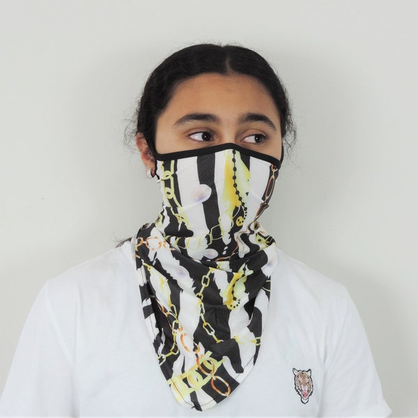 Bandana Face Mask With Ear Loops - Etsy