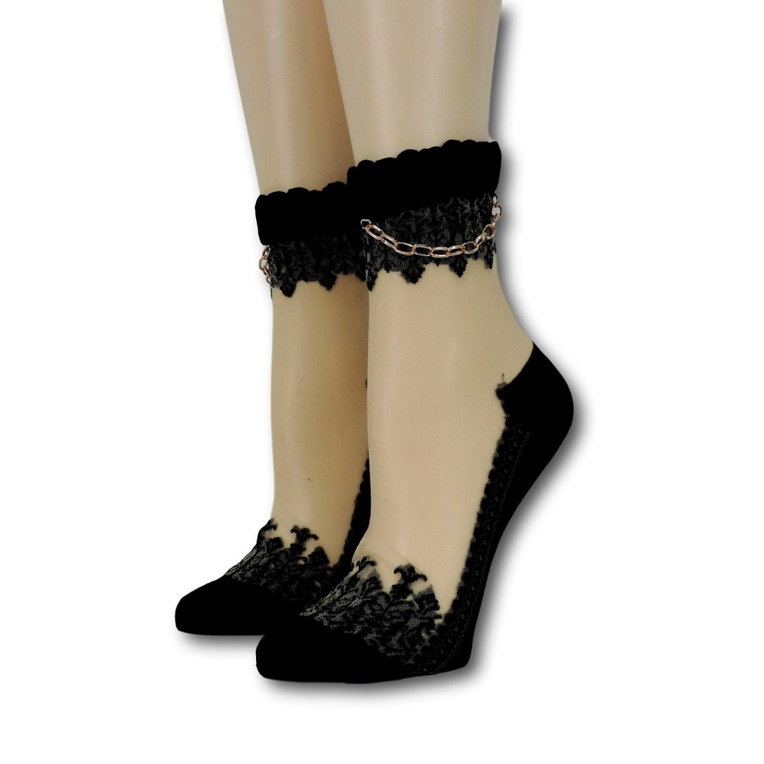 Women Hip Hop Socks/hand Chain Work/chain Socks/glitter Socks ...