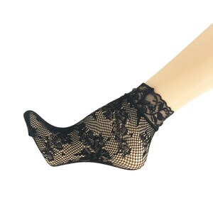 Women Sheer Socks, Hand Black Crystal Work,beautiful Women Socks ...
