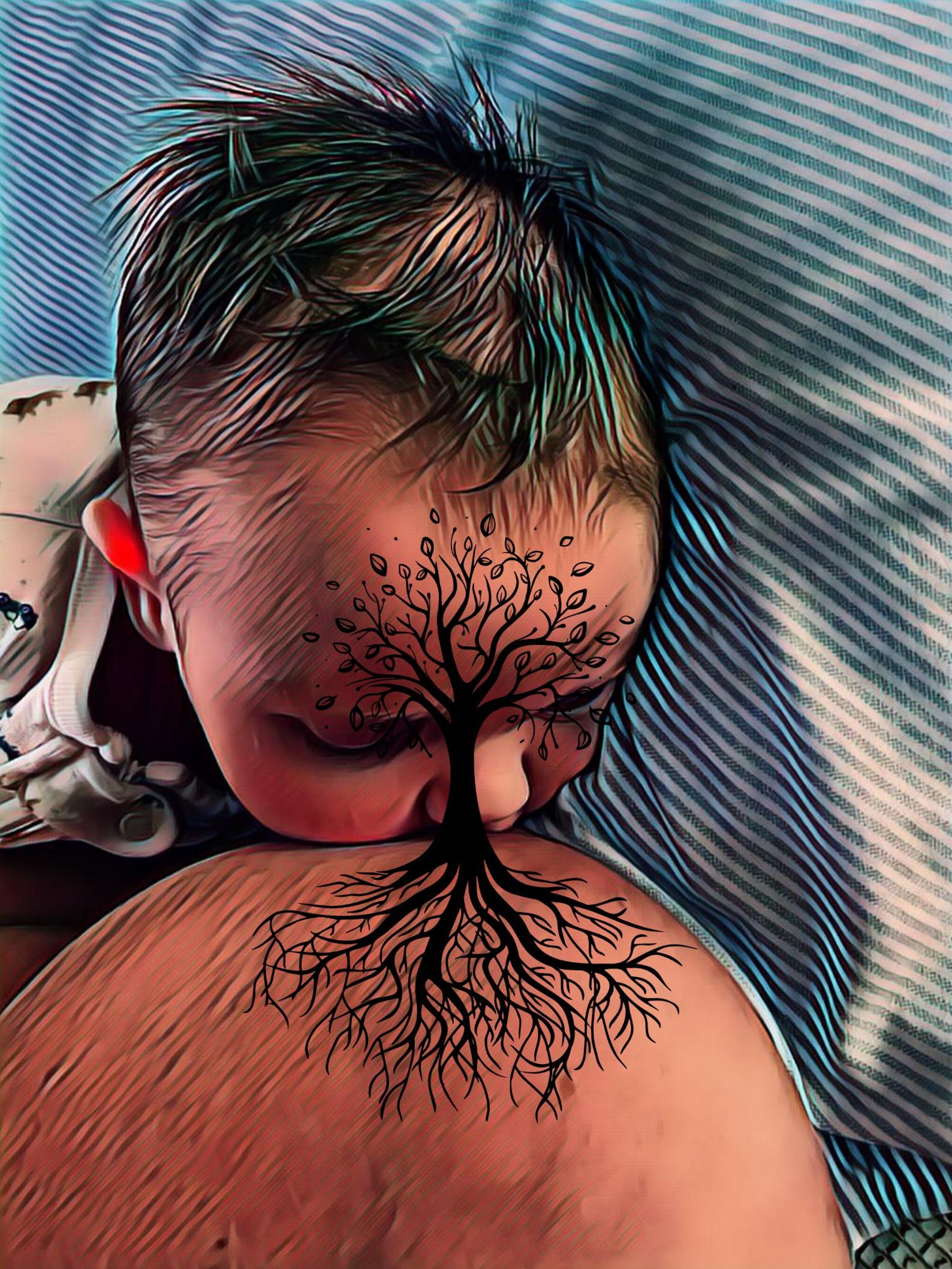 2x Breastfeeding Tree of Life Photos Digital Images Baby Keepsake ...