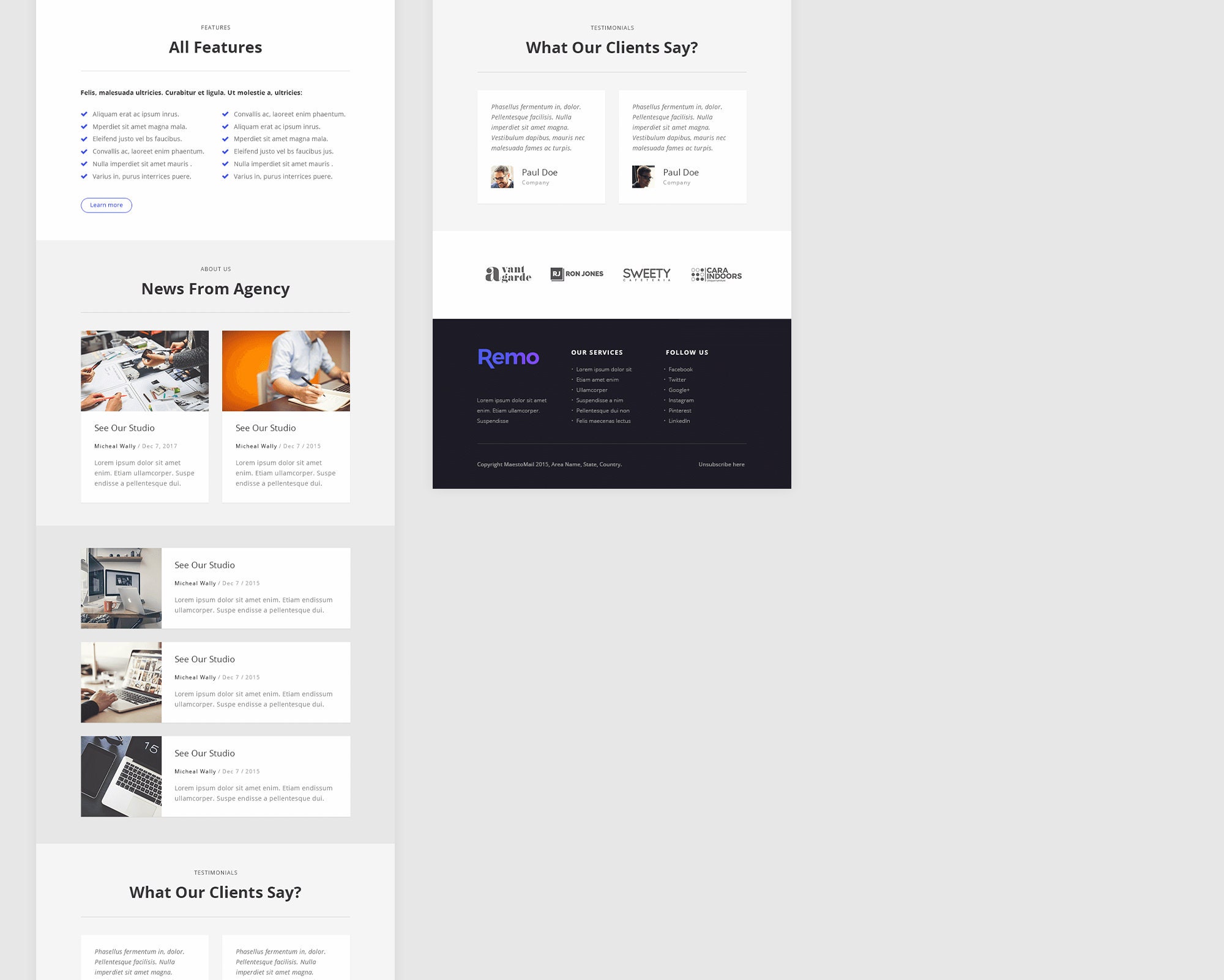 Remo - Email Newsletter Template, PSD File - Etsy